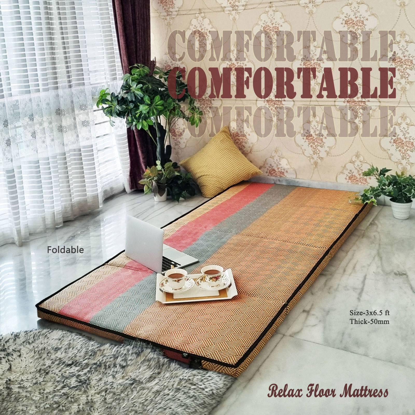 Relax Floor Mattress -Multicolor Waves Premium Sleeping Mat - RELAX MATS